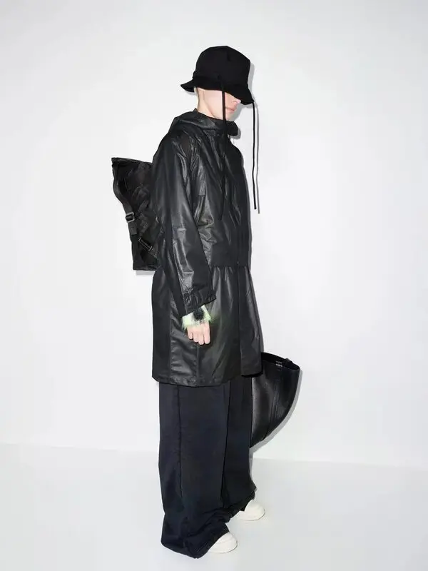 Y3 Hooded Midi Raincoat