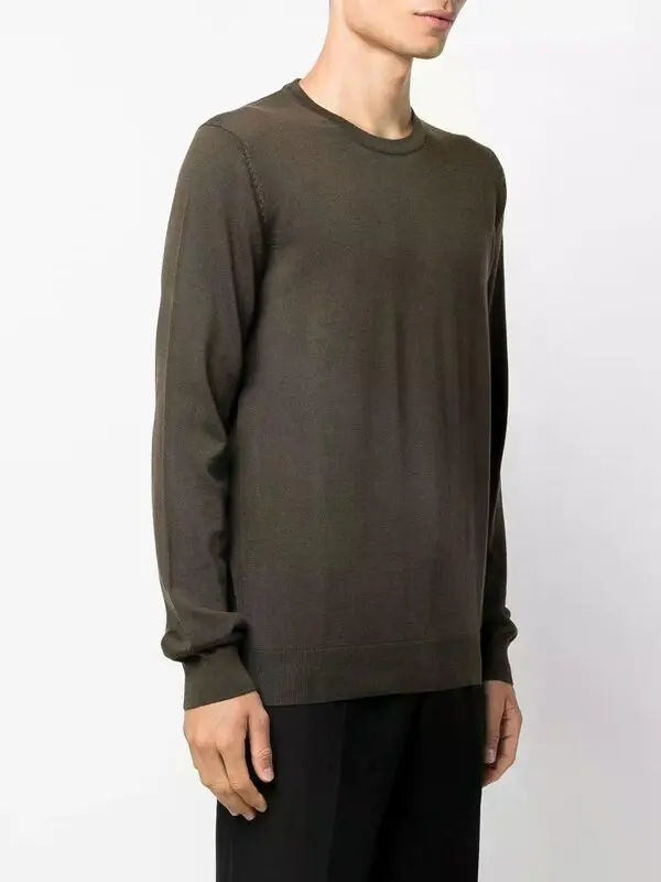 BOSS Crew Neck Long Sleeve Jumper - Brown