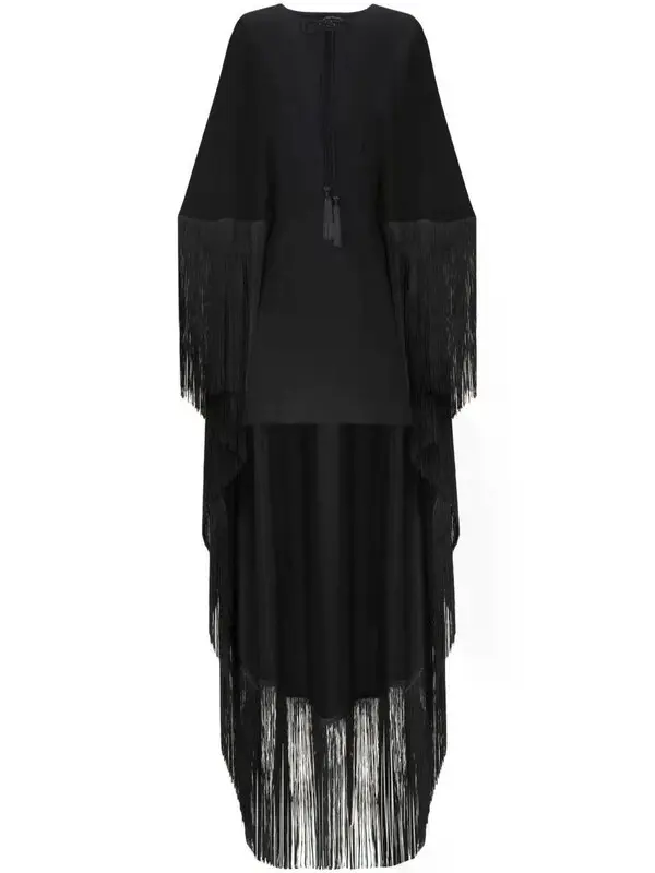 TALLER MARMO 1970 Dress With Fringe Detailing - Black