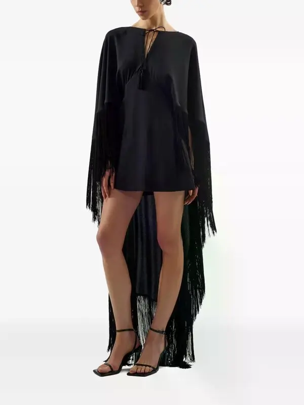 TALLER MARMO 1970 Dress With Fringe Detailing - Black