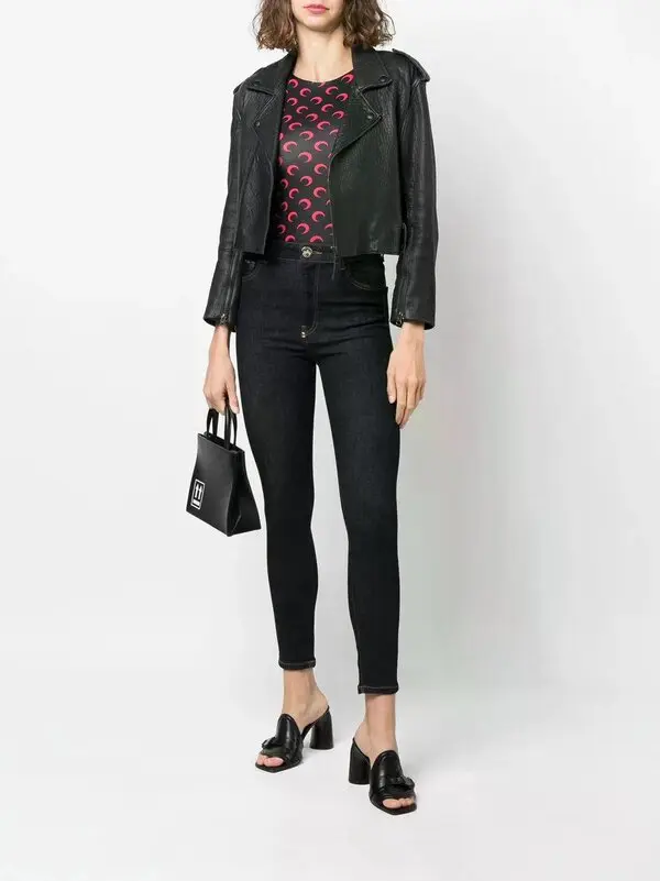 Philipp Plein Skull Embroidered Skinny Jeans - Blue