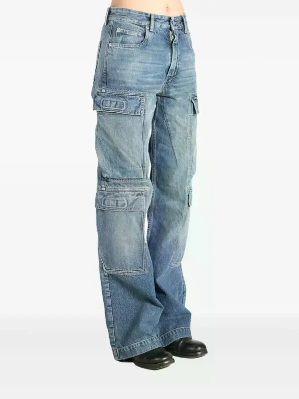 Rick Owens Indigo Cargo Jeans