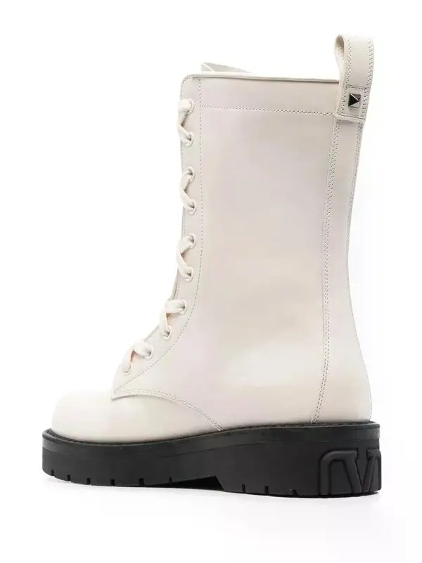 Valentino Garavani Xcombat Leather Boots