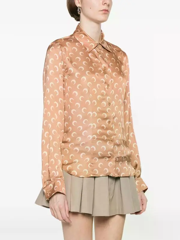 MARINE SERRE Crescent Moon Print Shirt