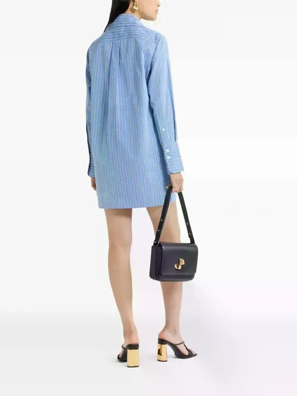 PATOU Mini Poplin Shirt Dress - Blue
