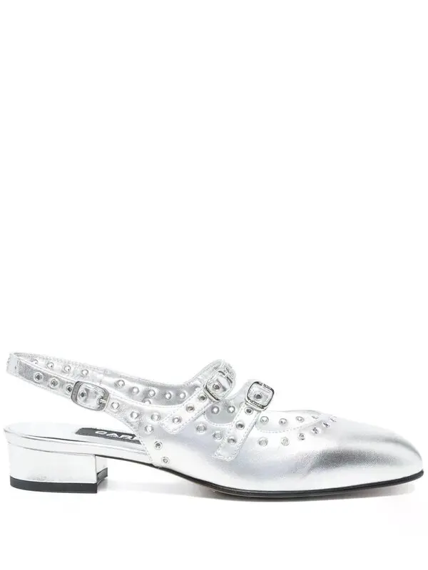 CAREL Buckled Ballerina Flats - Silver