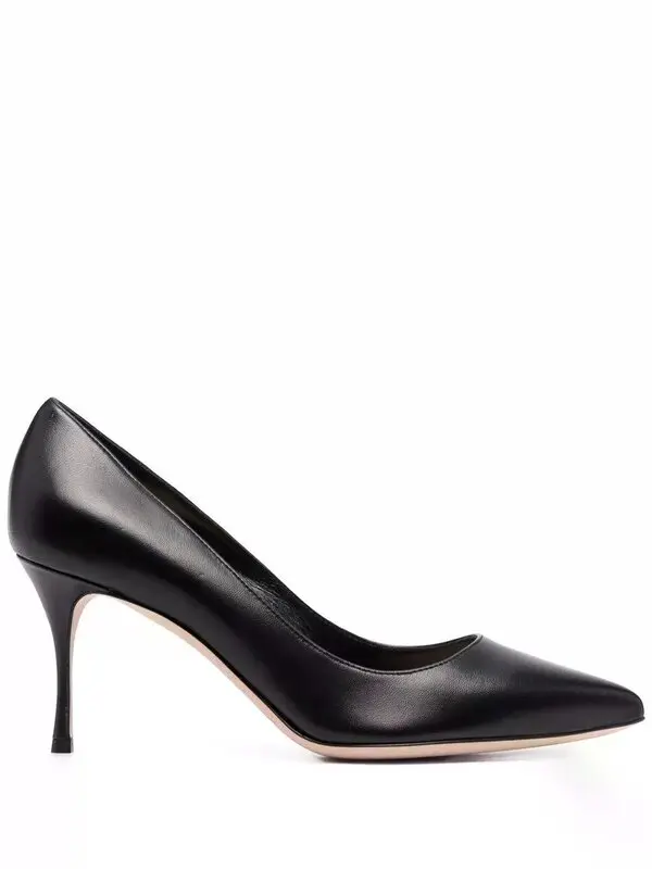 SERGIO ROSSI Godiva 75mm Polished-finish Pumps - Black