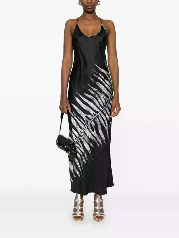 Roberto Cavalli Tiger Print Maxi Dress