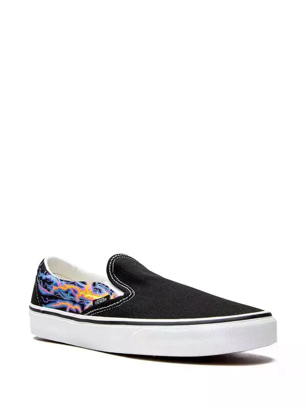 VANS Classic Slip-on Electric Flames Sneakers - Black