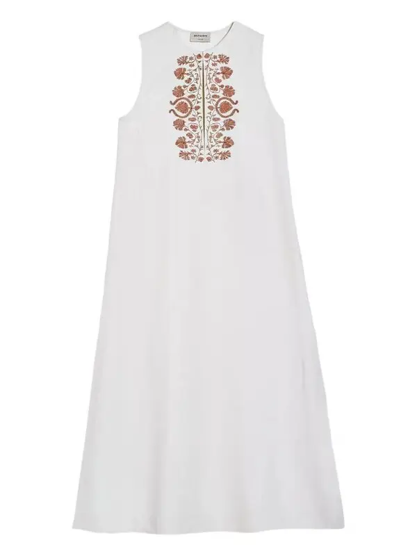 Zeus+dione Peony Silk Dress - Neutrals