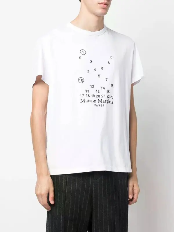 MAISON MARGIELA Numeric Logo-embroidered T-shirt