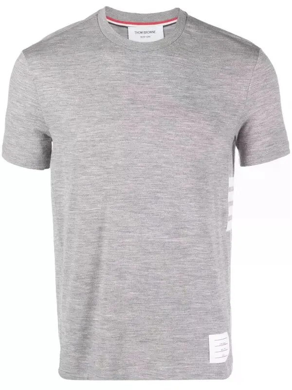 Thom Browne 4-bar Wool T-shirt - Grey