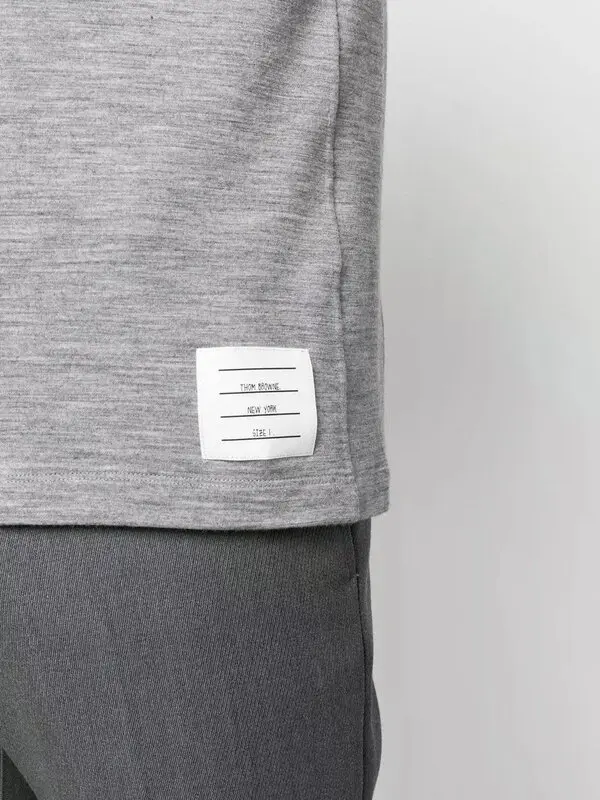 Thom Browne 4-bar Wool T-shirt - Grey