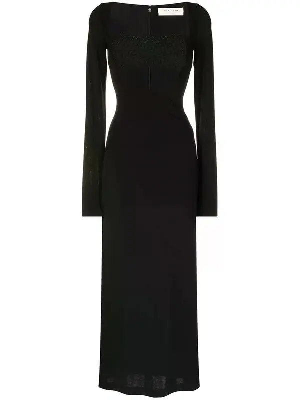 1017 Alyx 9sm Macramé Knit Maxi Dress - Black