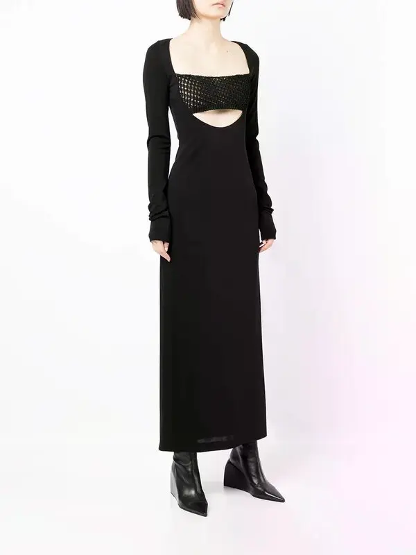 1017 Alyx 9sm Macramé Knit Maxi Dress