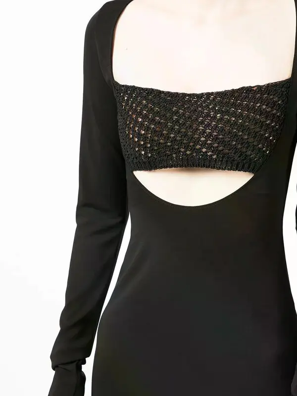1017 Alyx 9sm Macramé Knit Maxi Dress