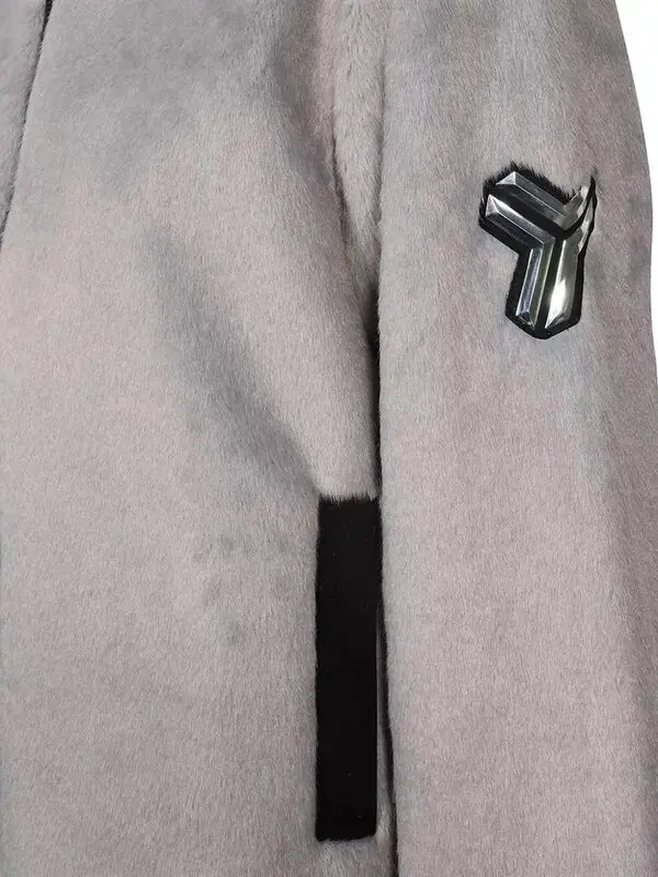 John Richmond Logo-patch Faux-fur Jacket