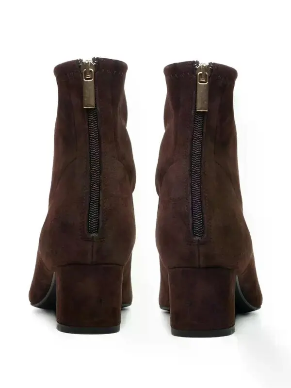 POCHE PARIS Suede Ankle Boots - Brown