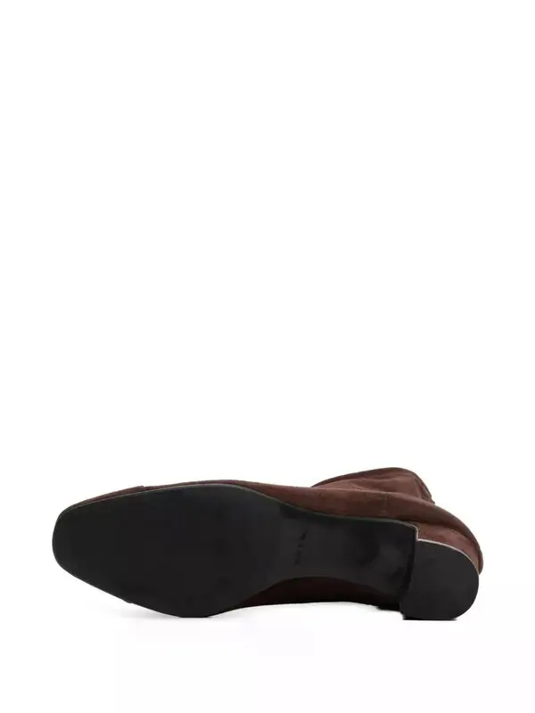 POCHE PARIS Suede Ankle Boots - Brown