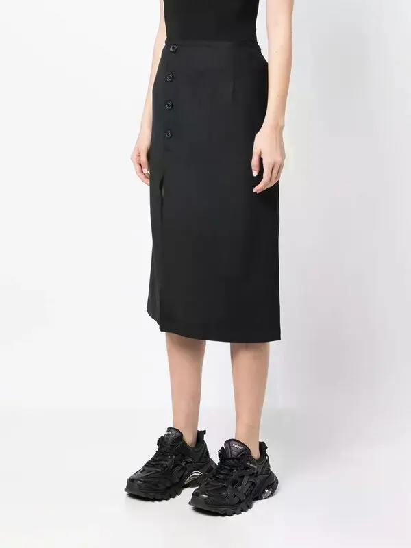 Rokh Button-detail Midi Skirt