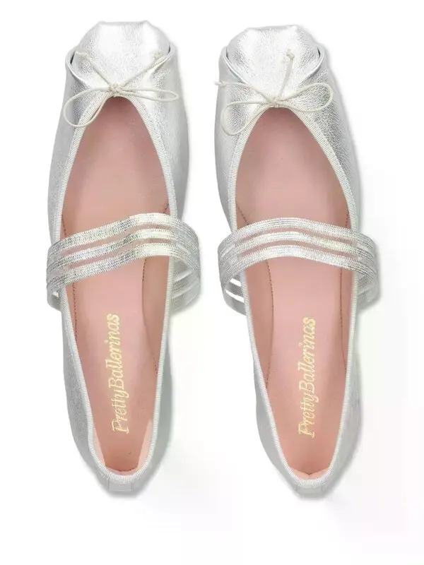Pretty Ballerinas Tone Metallic Leather Ballerina Shoes