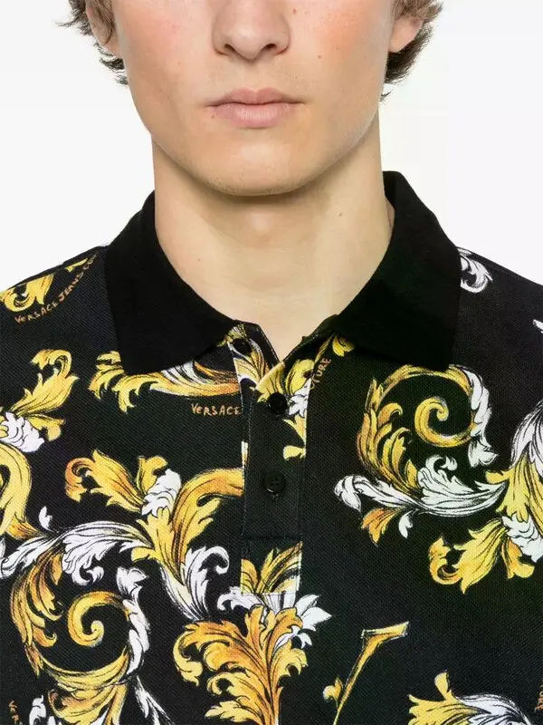 Versace Baroccoflage-print Polo Shirt