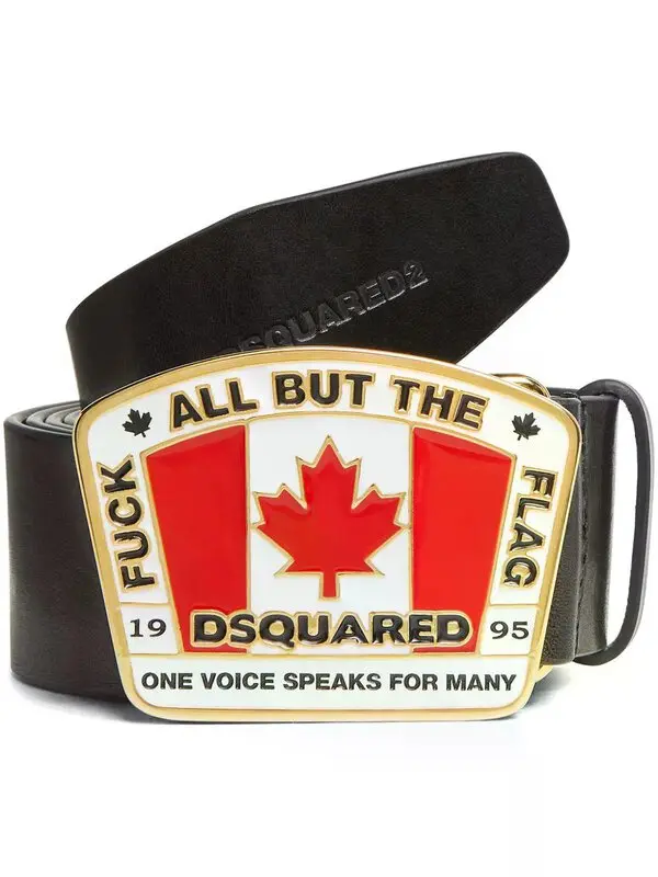 Dsquared2 Canadian Flag Buckle Leather Belt