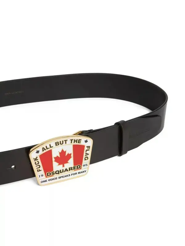 Dsquared2 Canadian Flag Buckle Leather Belt