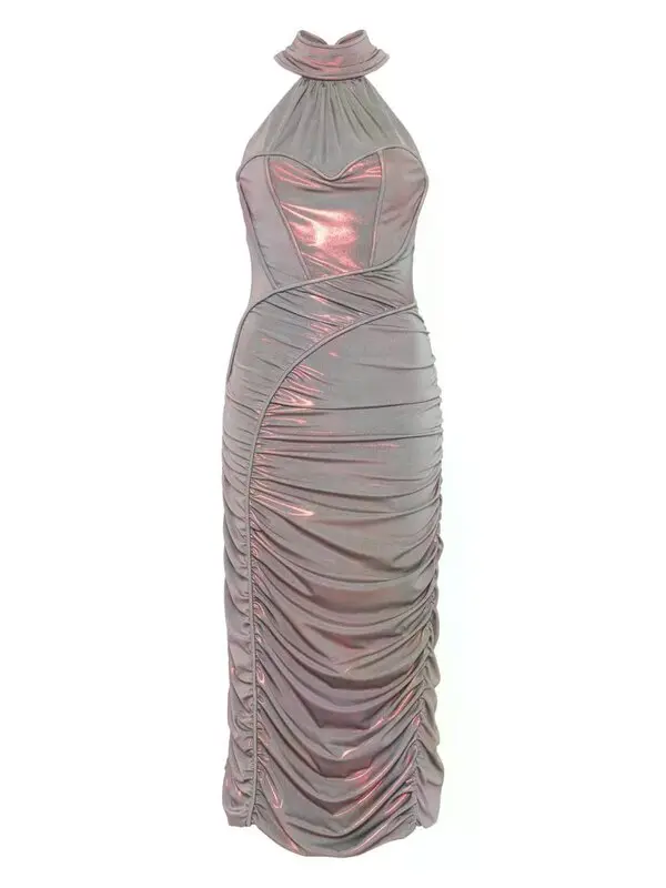 MITILIANE COUTURE Draped Midi Dress - Grey