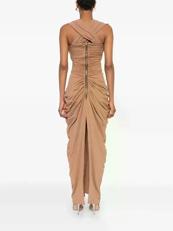 MITILIANE COUTURE Draped Maxi Dress With Cut-out Detail