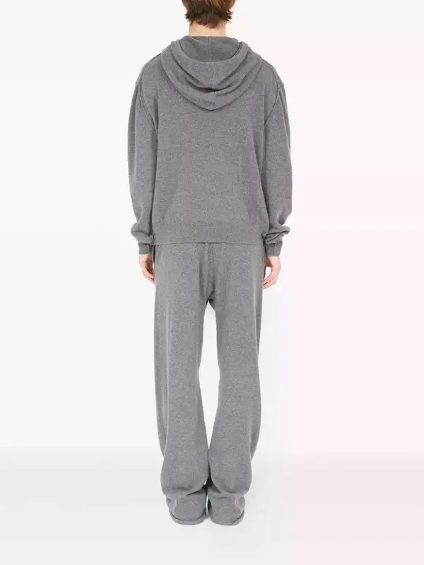 MAISON MARGIELA Pouch-pocket Knitted Drawstring Hoodie - Grey