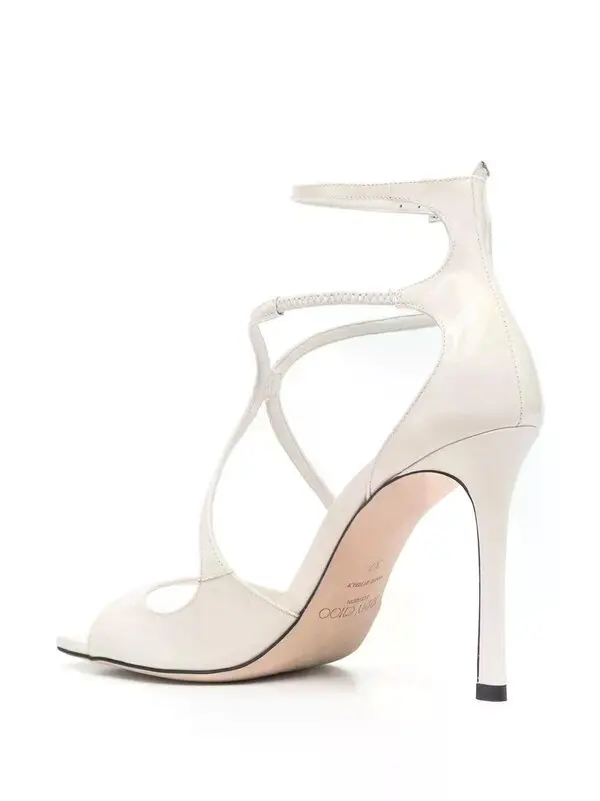 JIMMY CHOO Azia Square-toe Sandals - White