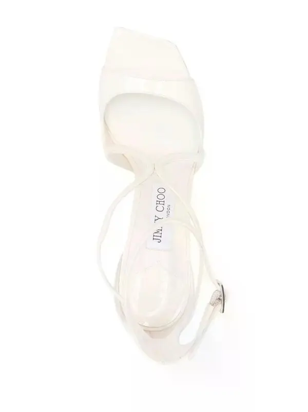 JIMMY CHOO Azia Square-toe Sandals - White