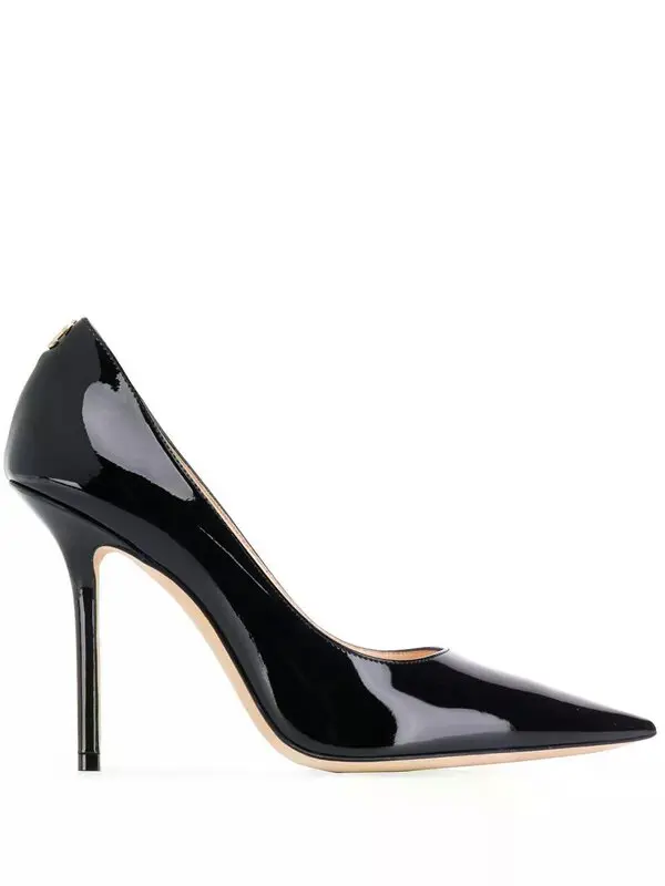 JIMMY CHOO Love 100mm Patent Leather Pumps - Black