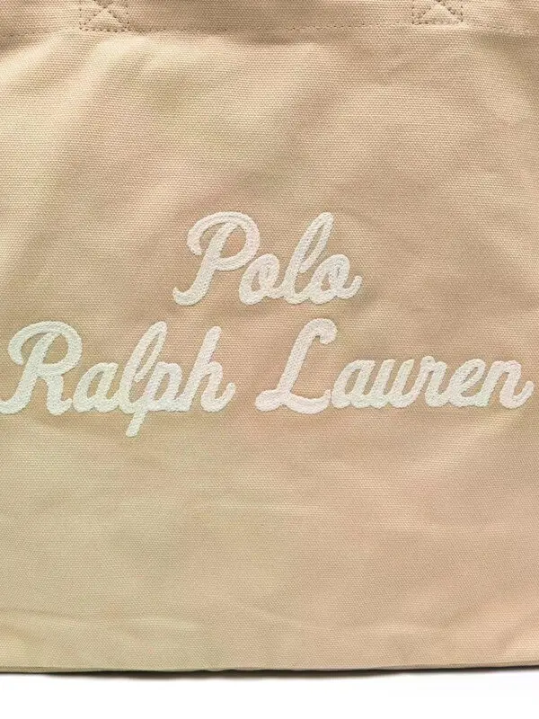 Polo Ralph Lauren Embroidered Logo Canvas Tote Bag