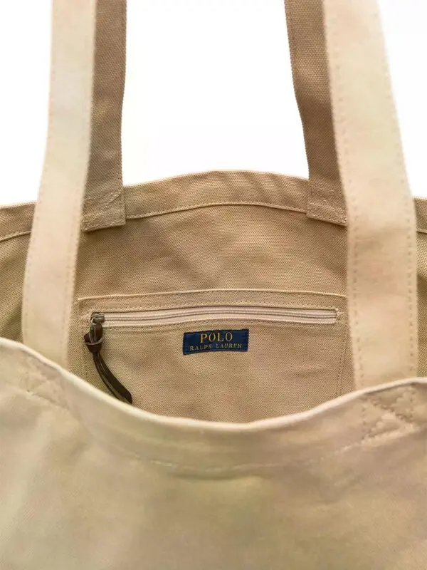 Polo Ralph Lauren Embroidered Logo Canvas Tote Bag