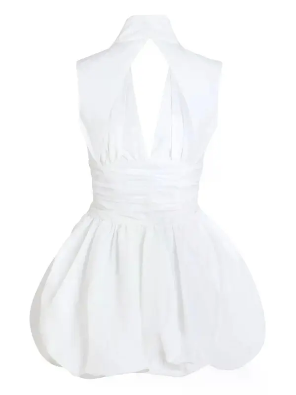 PATOU Open-back Bubble Mini Dress - White