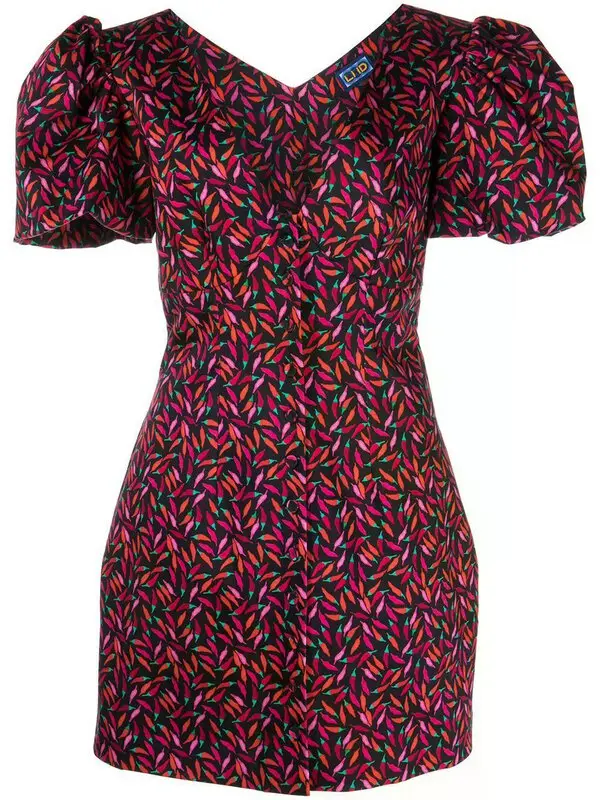 Lhd Pedra Bonita Dress With Graphic Print - Black