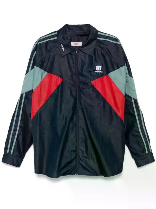 Martine Rose Embroidered Logo Shirt-style Track Jacket - Blue