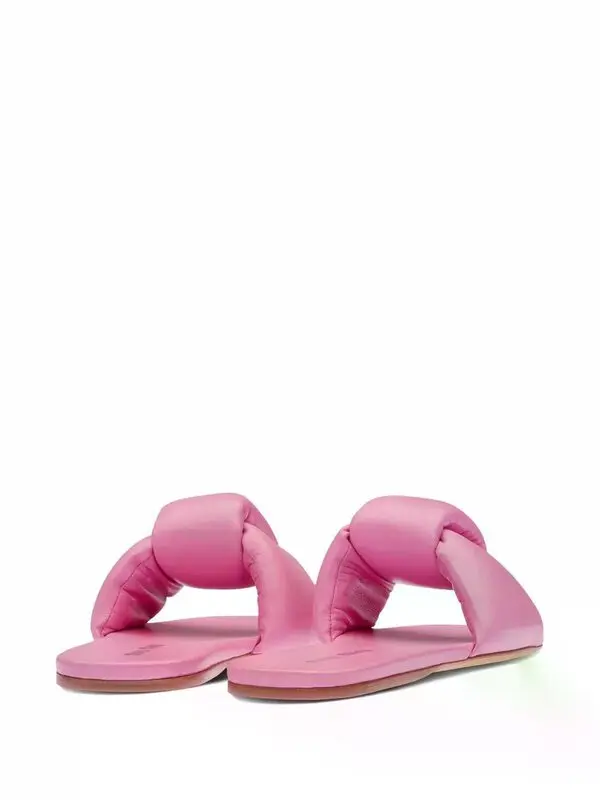 Miu Miu Padded Leather Slides - Pink