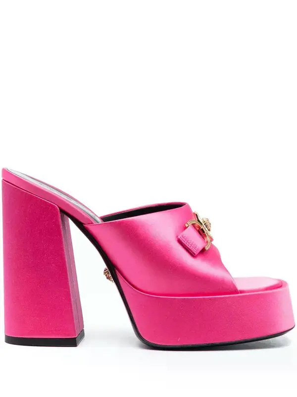 Versace Satin Platform Sandals - Pink