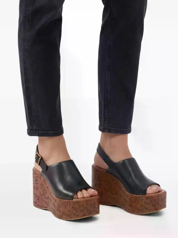 Chloé 80mm Maxime Wedge Sandals