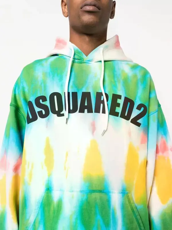 Dsquared2 Tie-dye Cotton Hoodie