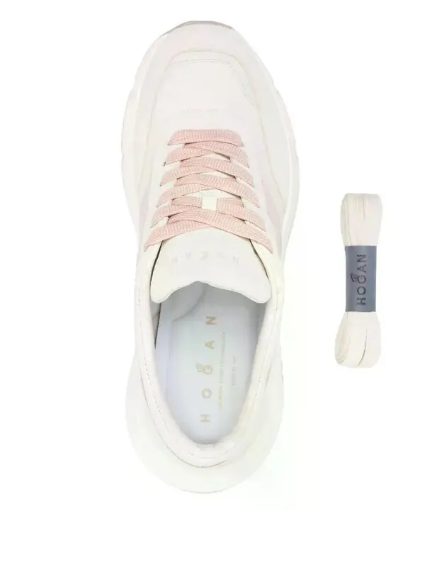Hogan Almond Beige Lace-up Sneakers - Neutrals
