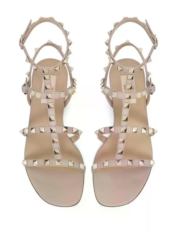 Valentino Garavani Rockstud Ankle-strap Flat Sandals