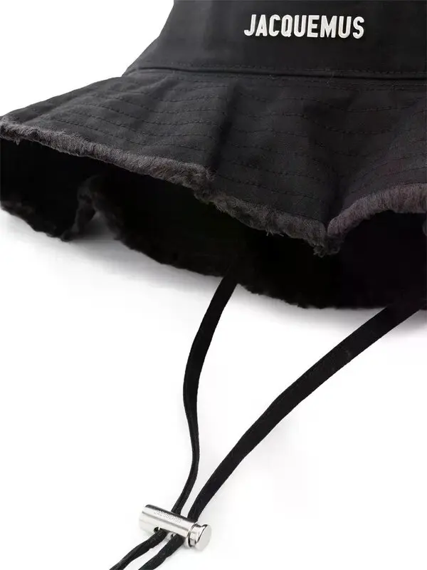 Jacquemus Artichaut Frayed Bucket Hat - Black
