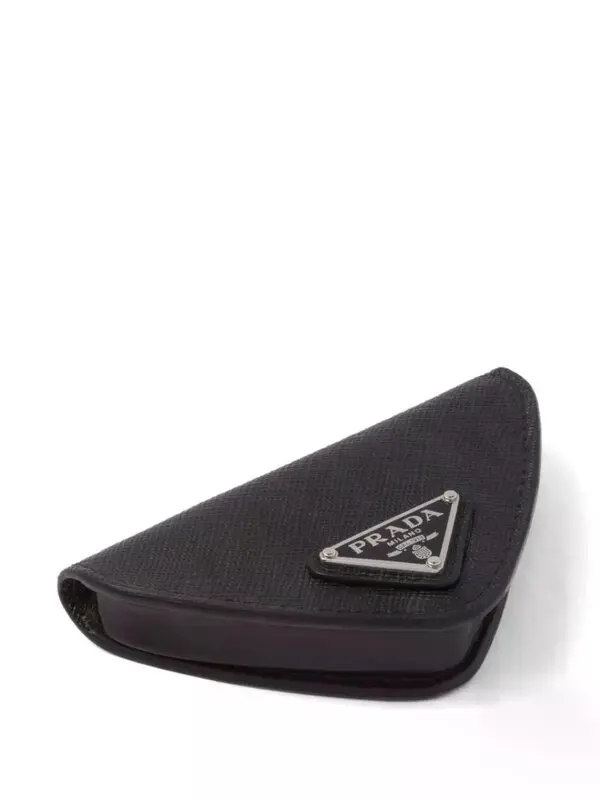 Prada Saffiano Logo-plaque Coin Wallet