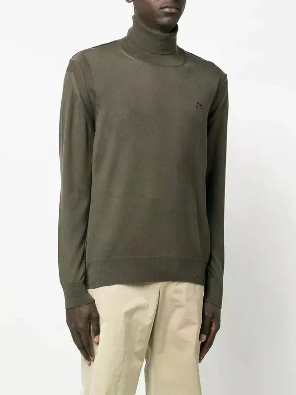 Etro Logo-embroidered Roll Neck Jumper