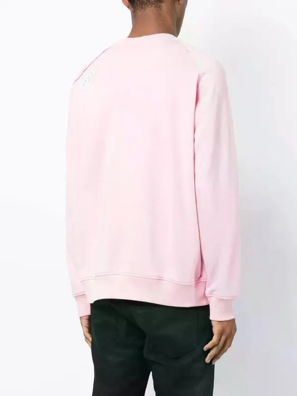 STAIN SHADE Hiroshi Fujiwara Slogan Print Sweatshirt - Pink