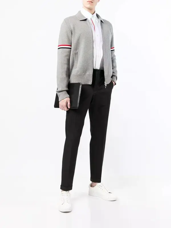 Thom Browne Rwb Stripe Detailed Cardigan